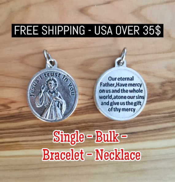 Divine Mercy Medal Divine Mercy Charm Divine Mercy Pendant | Etsy