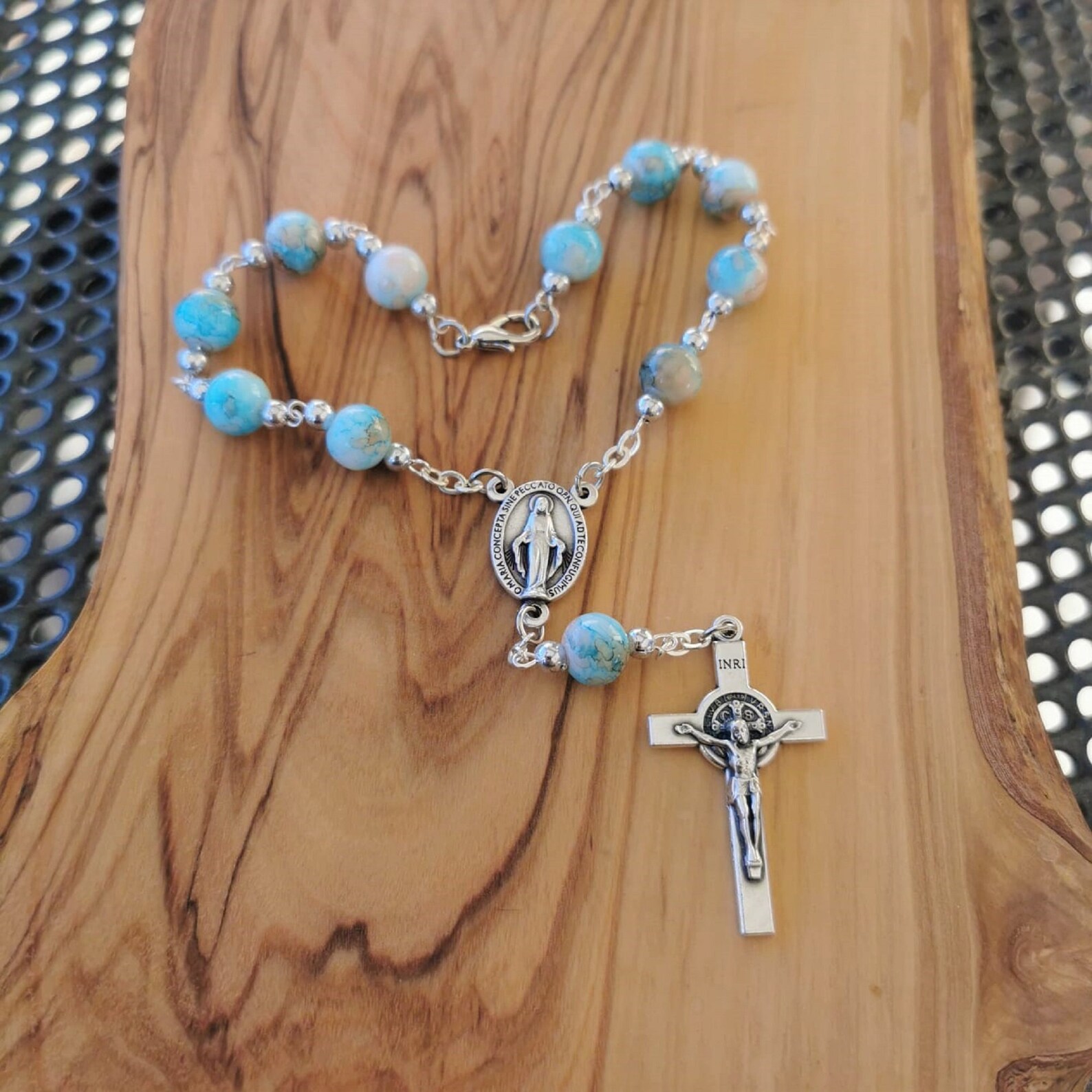 Auto Rosary, Personalized Rosary, Car Rosary, Miraculous Medal, Car ...