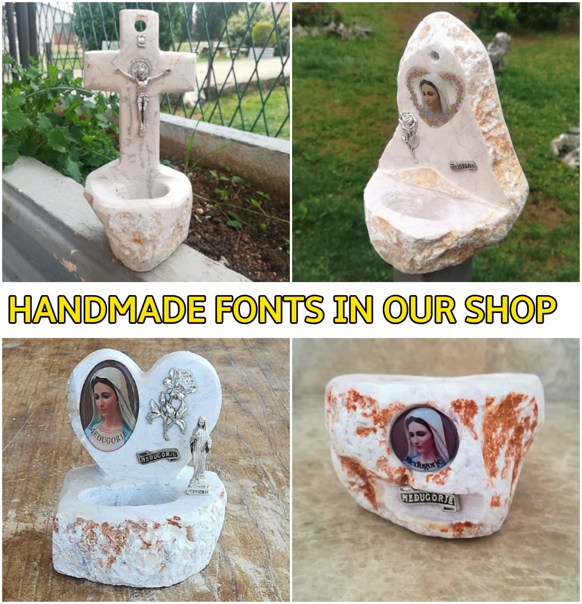 Virgin Mary Catholic Holy Water Font Unique Catholic Gift - Etsy