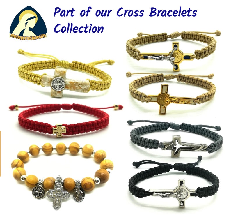 Saint Benedict Cross Pattee Bracelet Adjustable Cord - Etsy