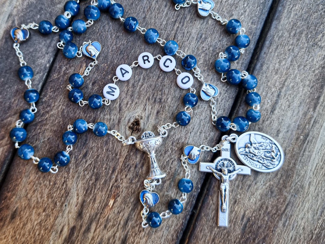 Personalized Rosary With Name, Prayer Beads Christian, Confirmation ...