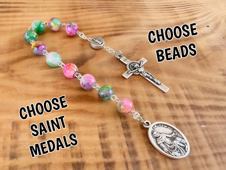 Custom Catholic Gift One Decade Rosary Chaplet Saint - Etsy