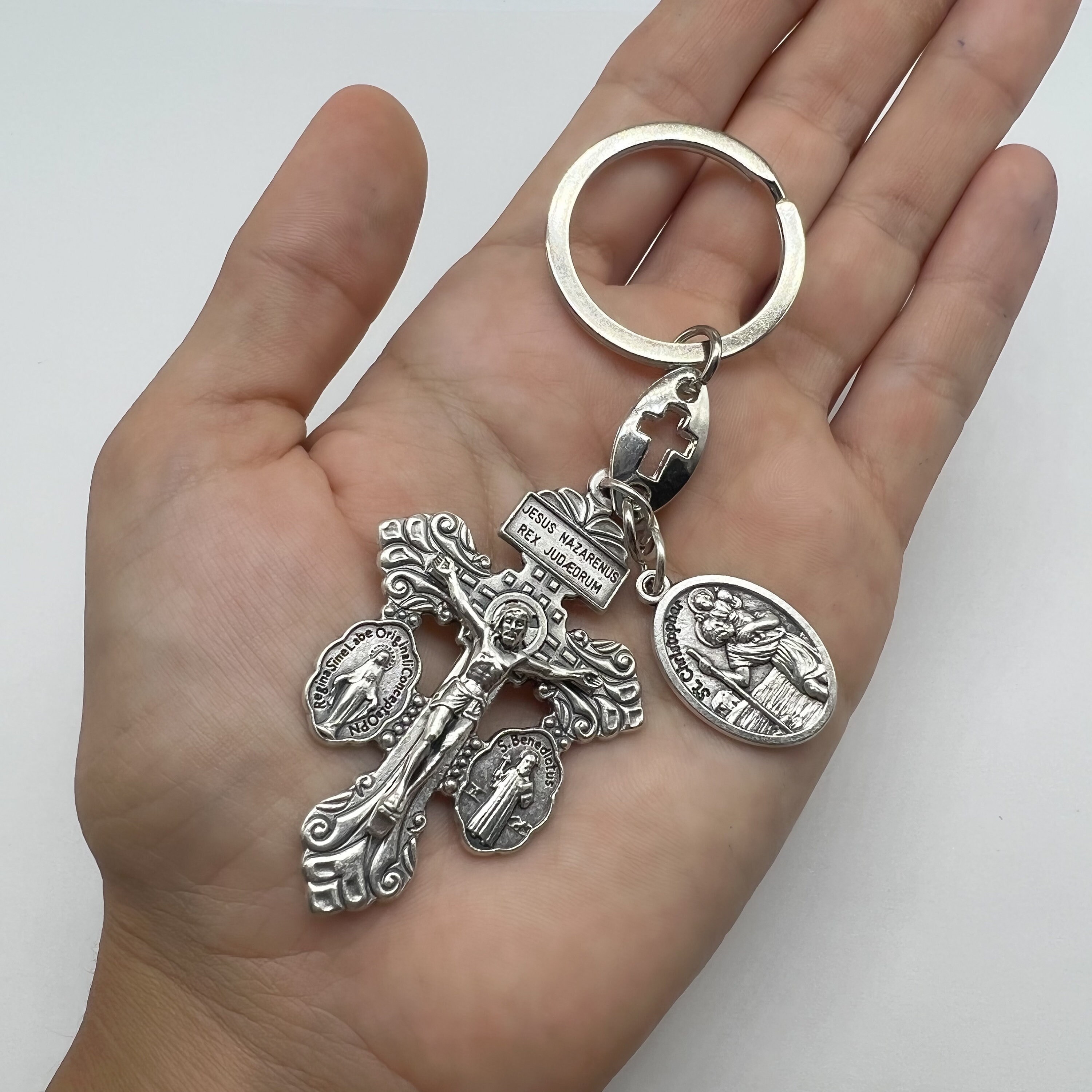 Pardon Crucifix Catholic Keychain, Car Accessories, House Keys ...