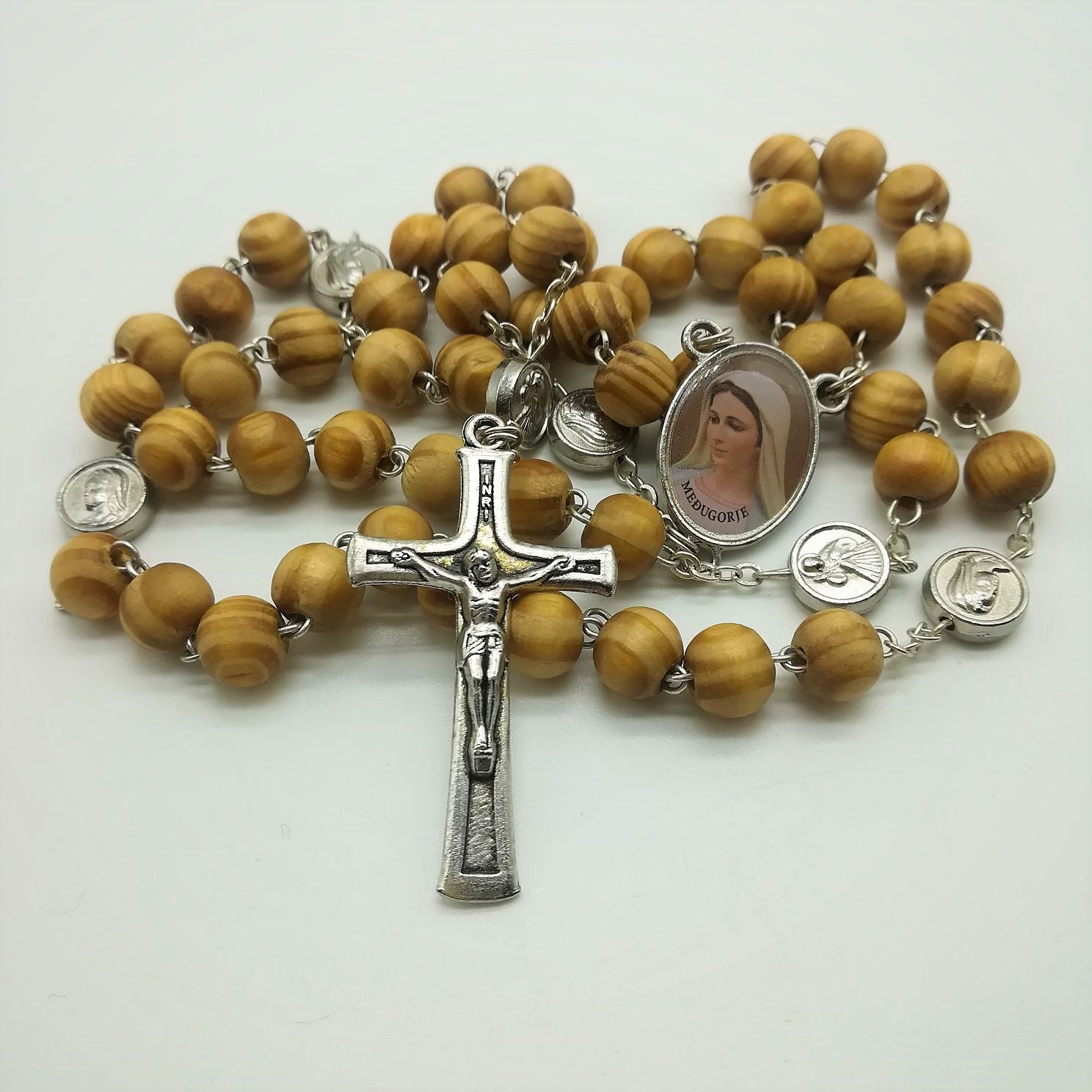 Wooden Divine Mercy Rosary Virgin Mary Rosary Catholic - Etsy
