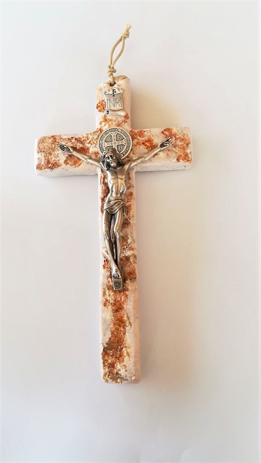 Wall Stone Cross From Medjugorje, 11.5" Handmade Catholic Cross ...