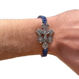 Pardon Crucifix Cord Bracelet, Religious Gift for Men Women Teens Kids ...