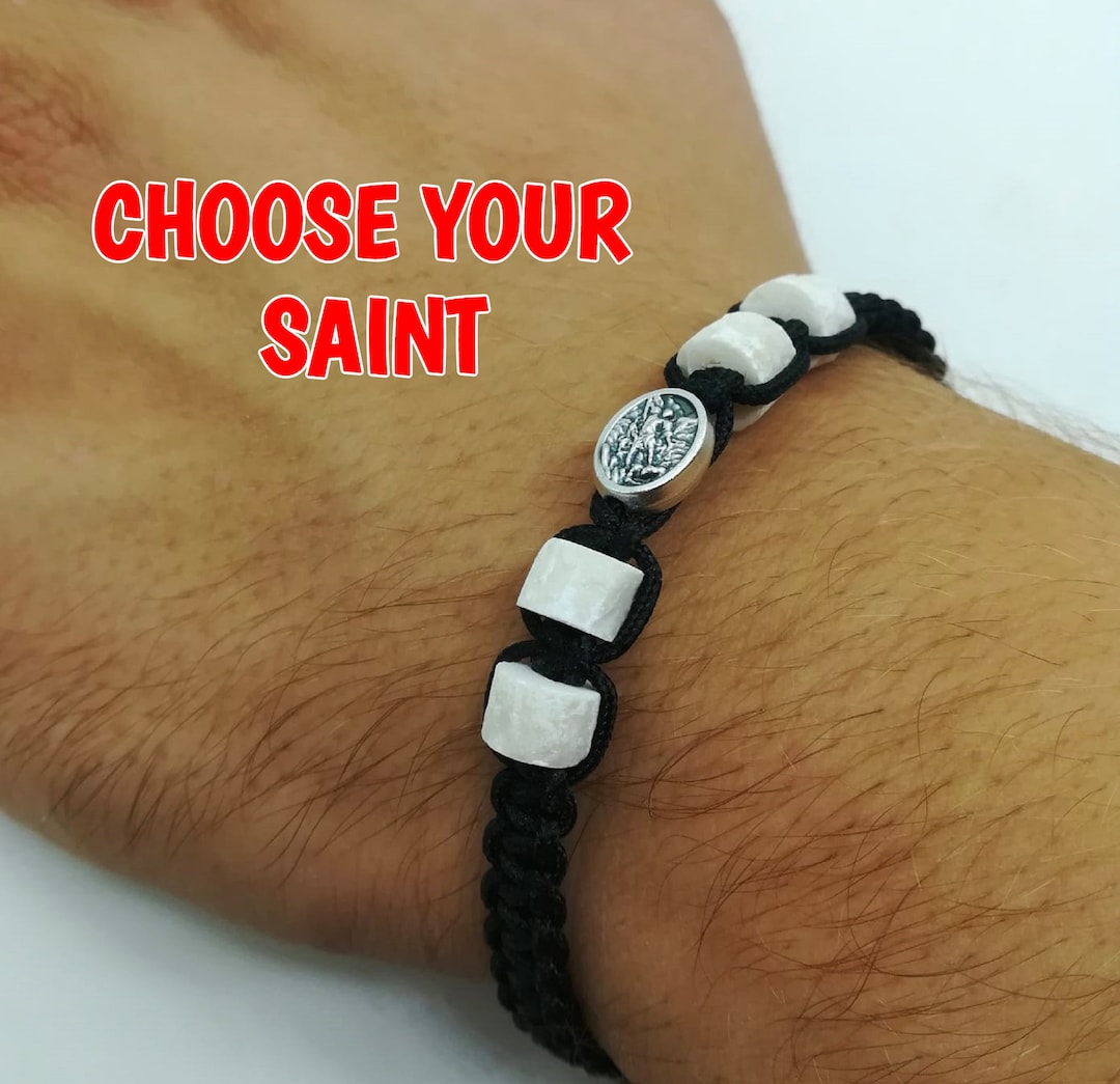 Saint Catholic Bracelet Medjugorje Stone Beads Blessing Jewelry St ...