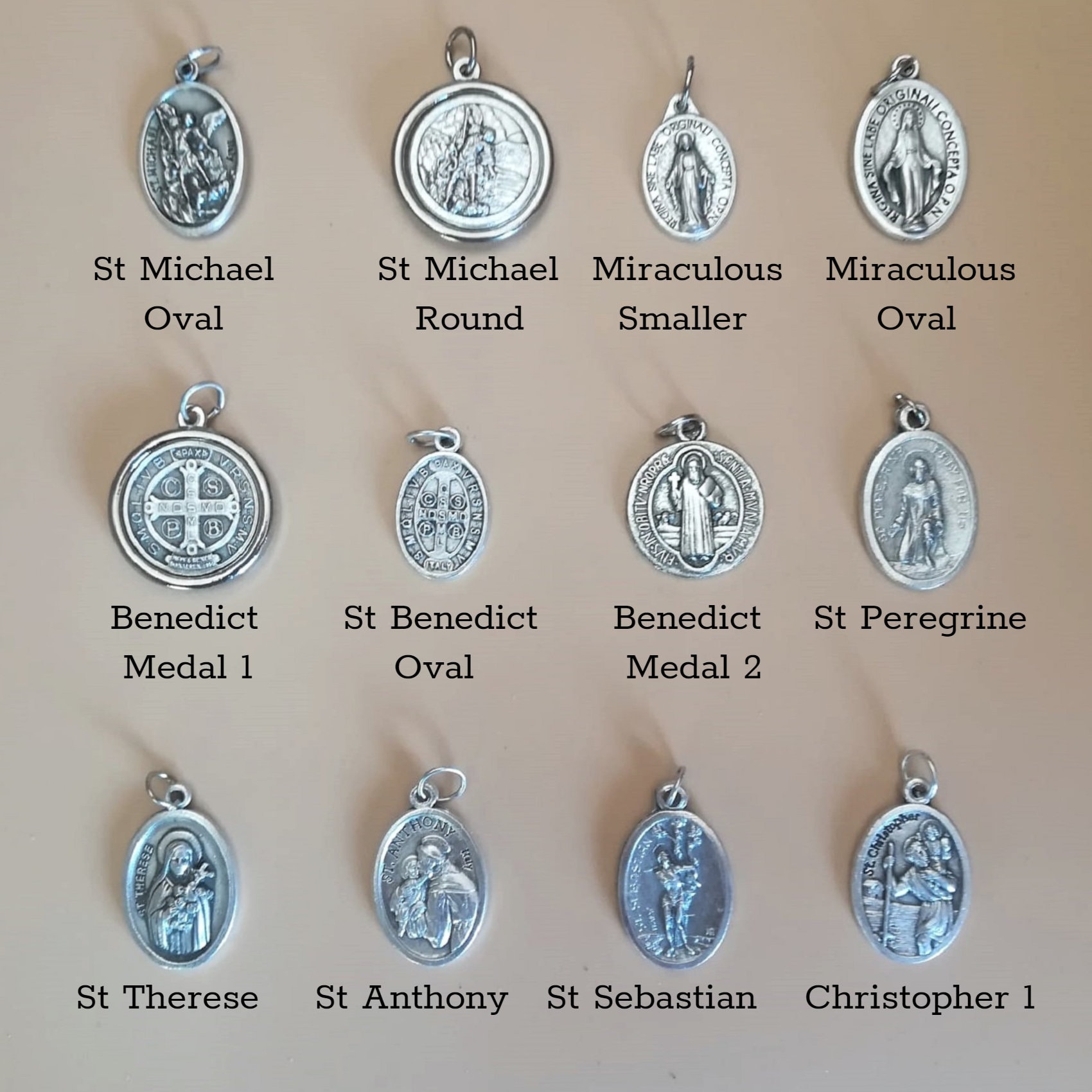 Catholic Jewelry Patron Saint Medal Charm Bangle Bracelet | Etsy