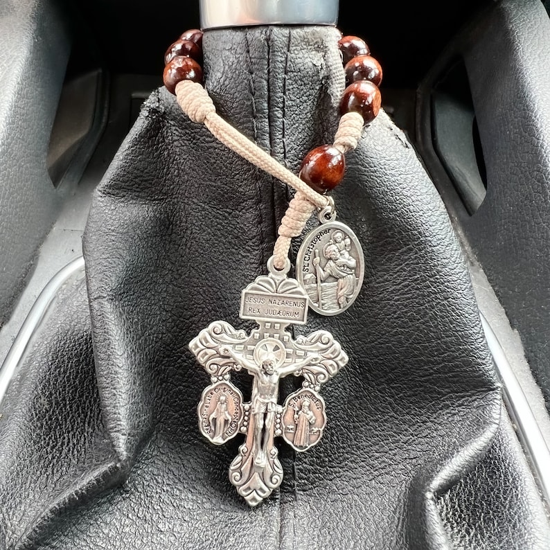 Steering Wheel Gearbox Catholic Car Accessories Rosary Pardon - Etsy