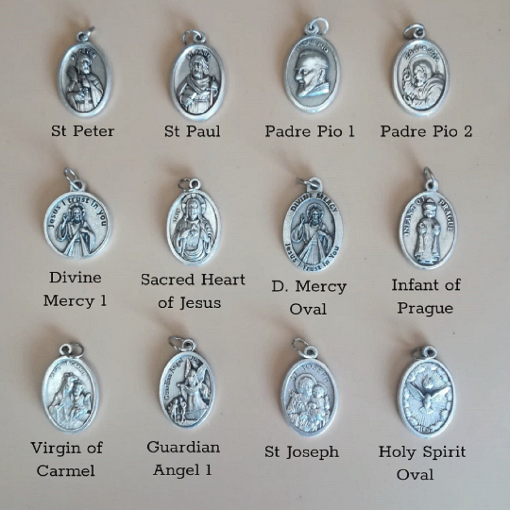 Religious Cord Bracelet Catholic Saint Medal Men Women Custom | Etsy