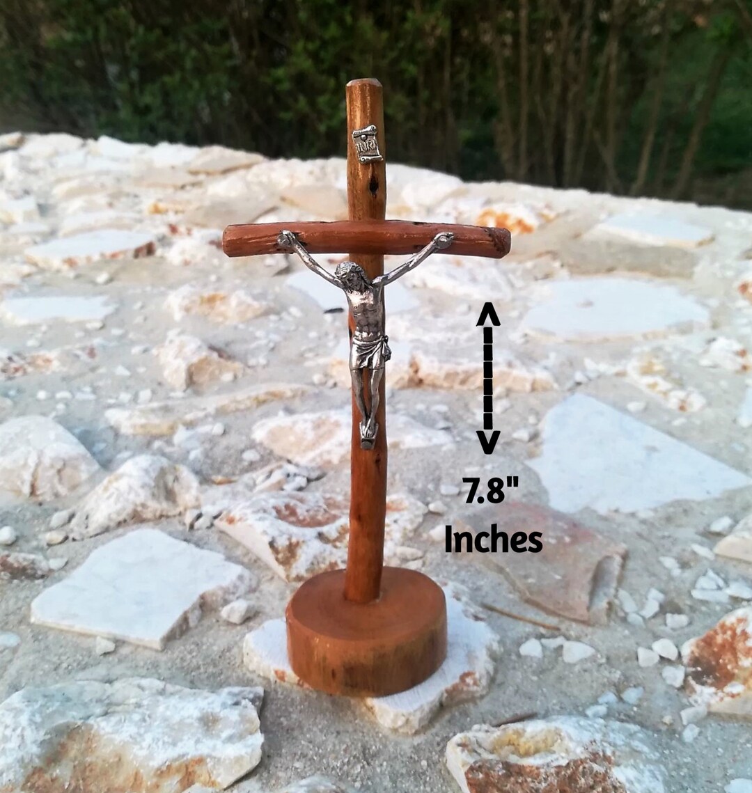 Olive Wood Table Cross, Handmade Cross, Baptism Gifts, Table Top Cross ...