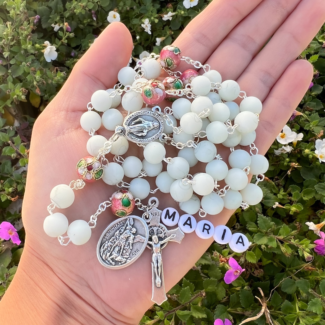 Personalized Name Rosary Beads Favor, Wedding Gifts, Confirmation ...