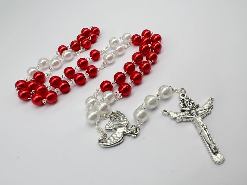 Holy Spirit Rosary Chaplet Holy Trinity Colorful Prayer Beads - Etsy