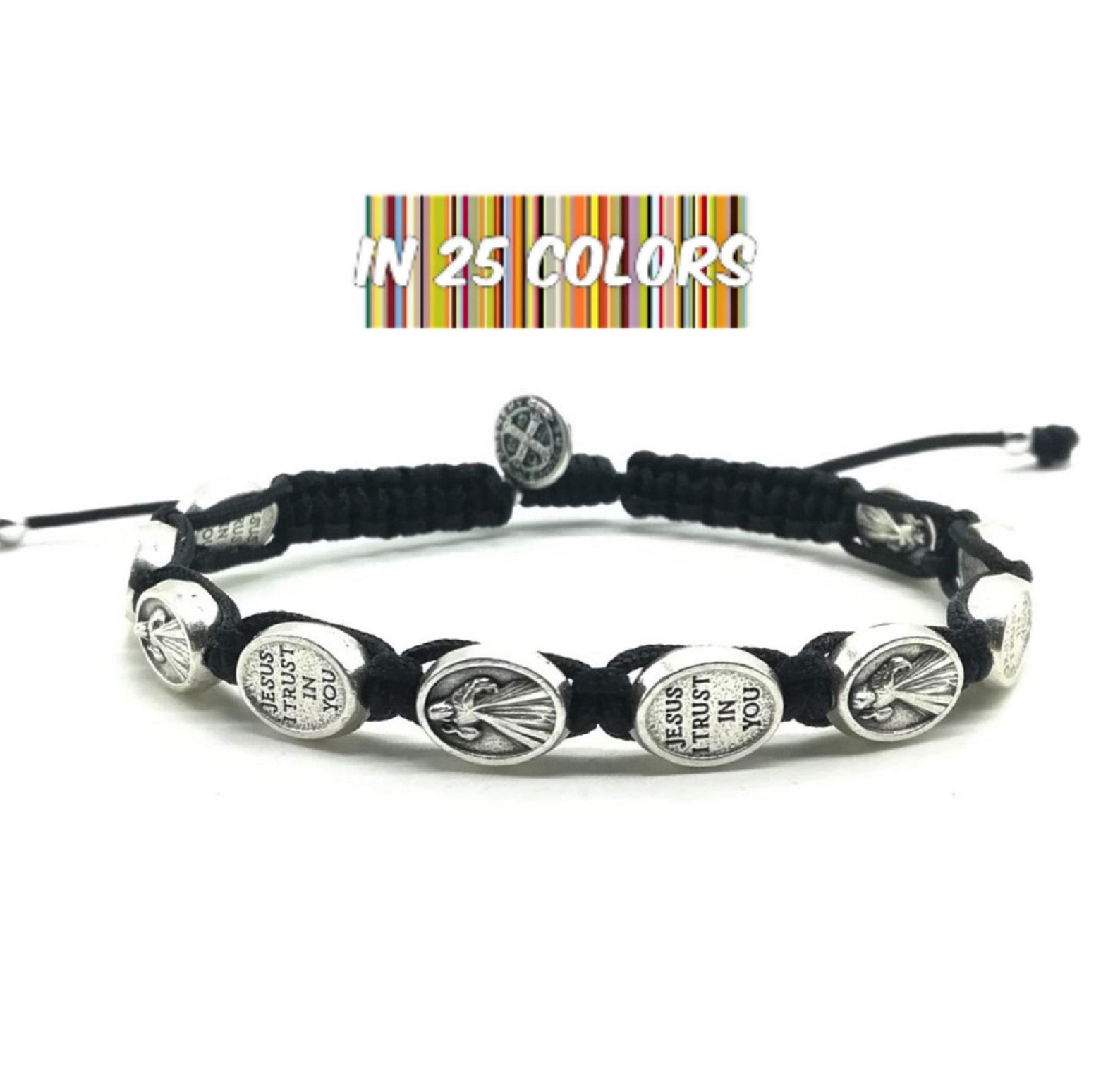 Divine Mercy Bracelet, Divine Mercy Medal, Divine Mercy Charm, Jesus I ...