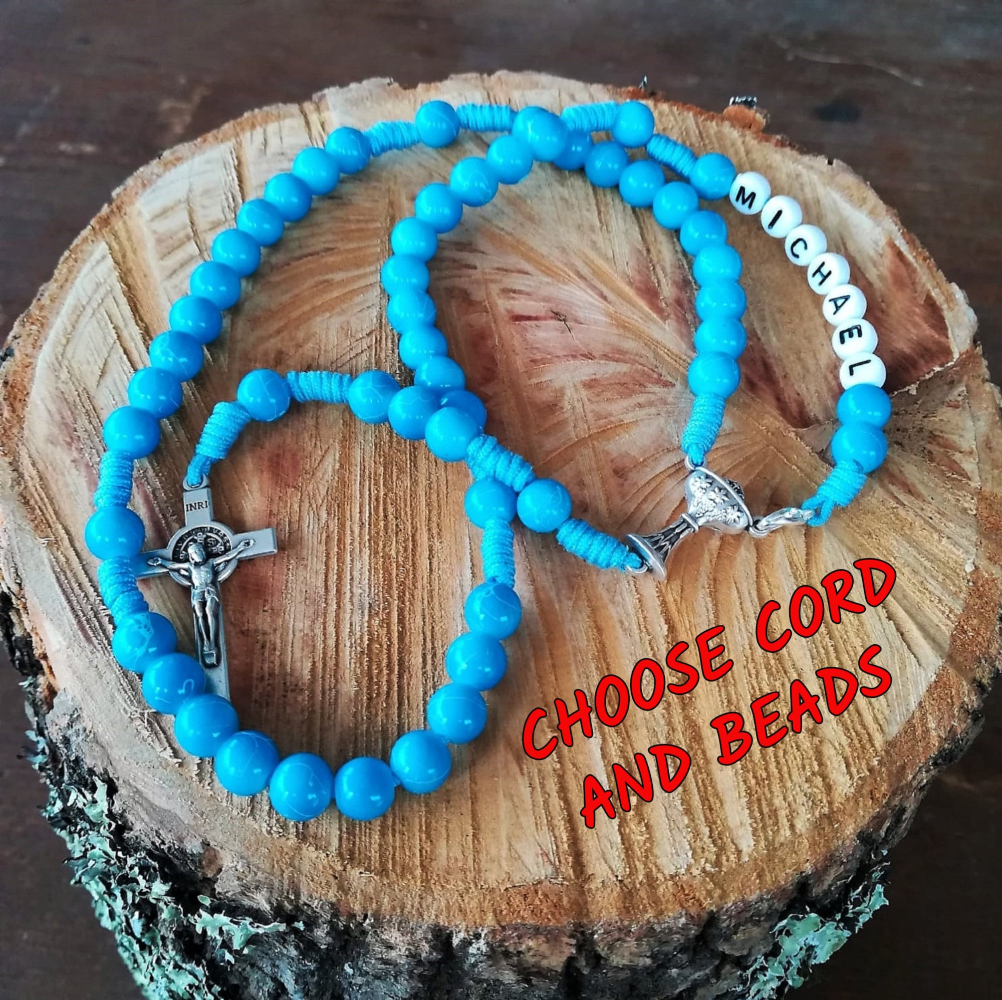 Personalized Boy First Communion Rosary, Personalized Rosary, Rosary ...