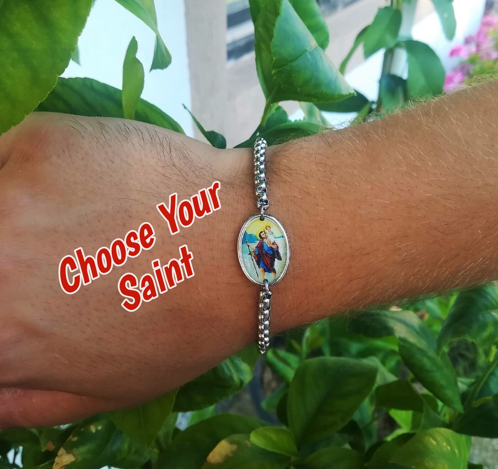 Religious Chain Saint Bracelet Catholic Medals Charms for | Etsy