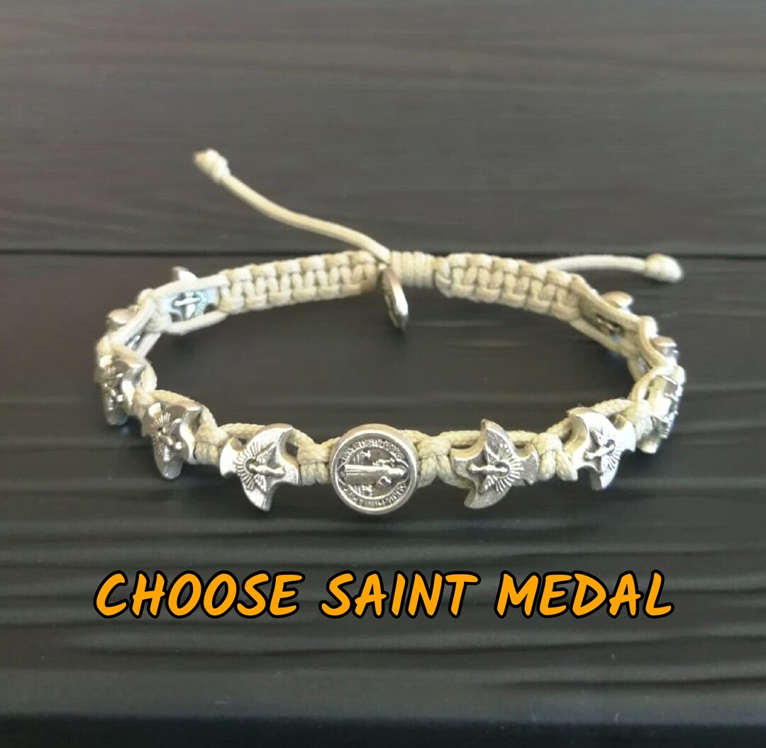 Holy Spirit Bracelet, Catholic Saint Medal Bracelet, Rosary Bracelet ...