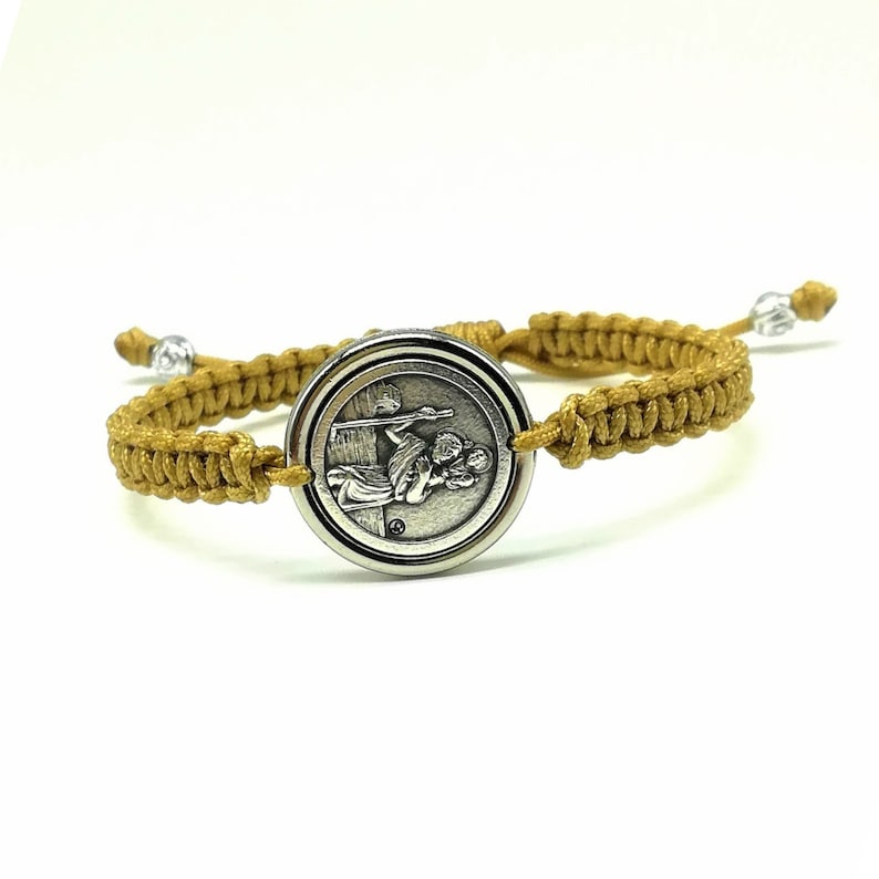 St Christopher Bracelet, Large Saint Christopher Medal, Best Friend ...