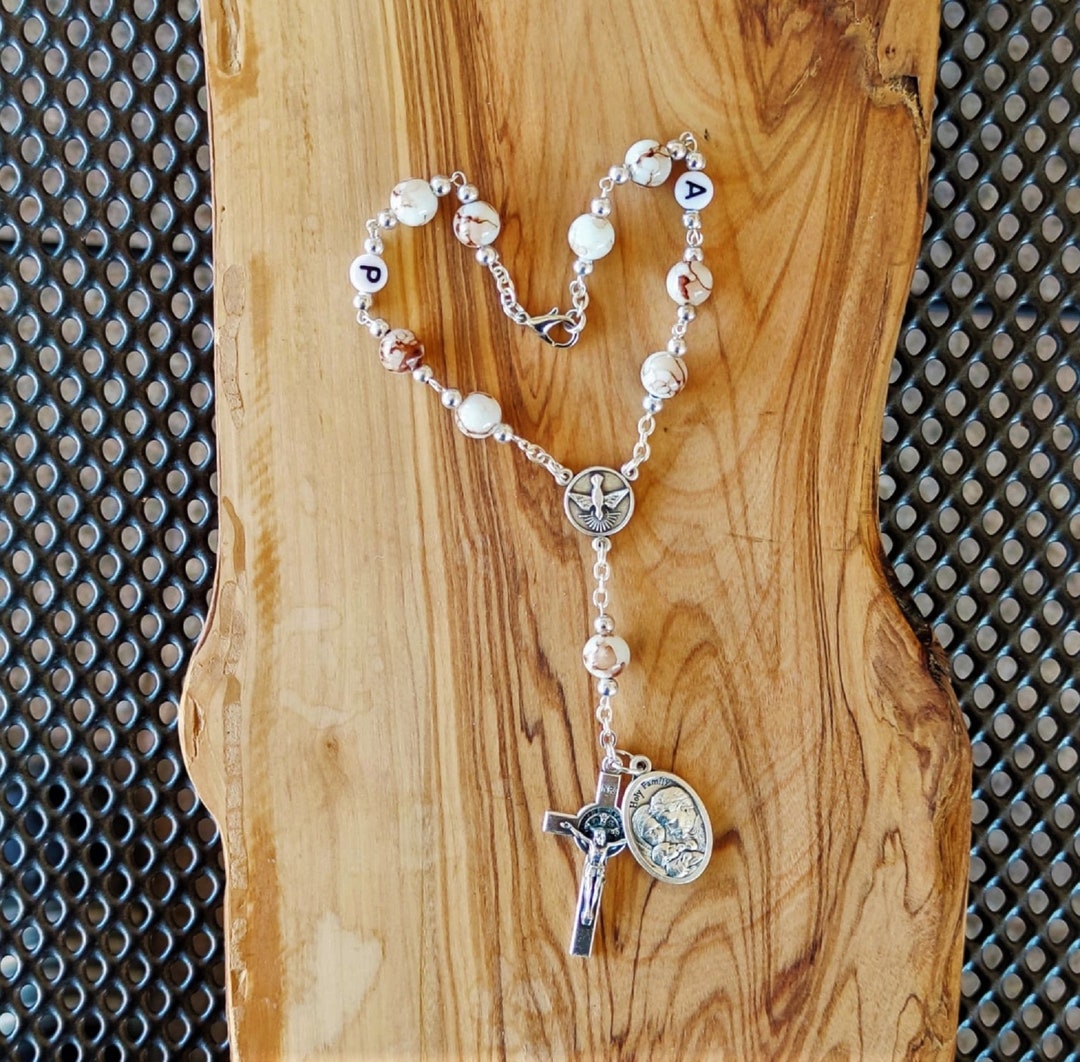 Personalized Rosary, Rosary With Initial Letters, Car Rosary, Catholic ...