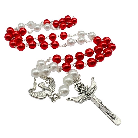 Holy Spirit Rosary Chaplet Holy Trinity Colorful Prayer Beads - Etsy