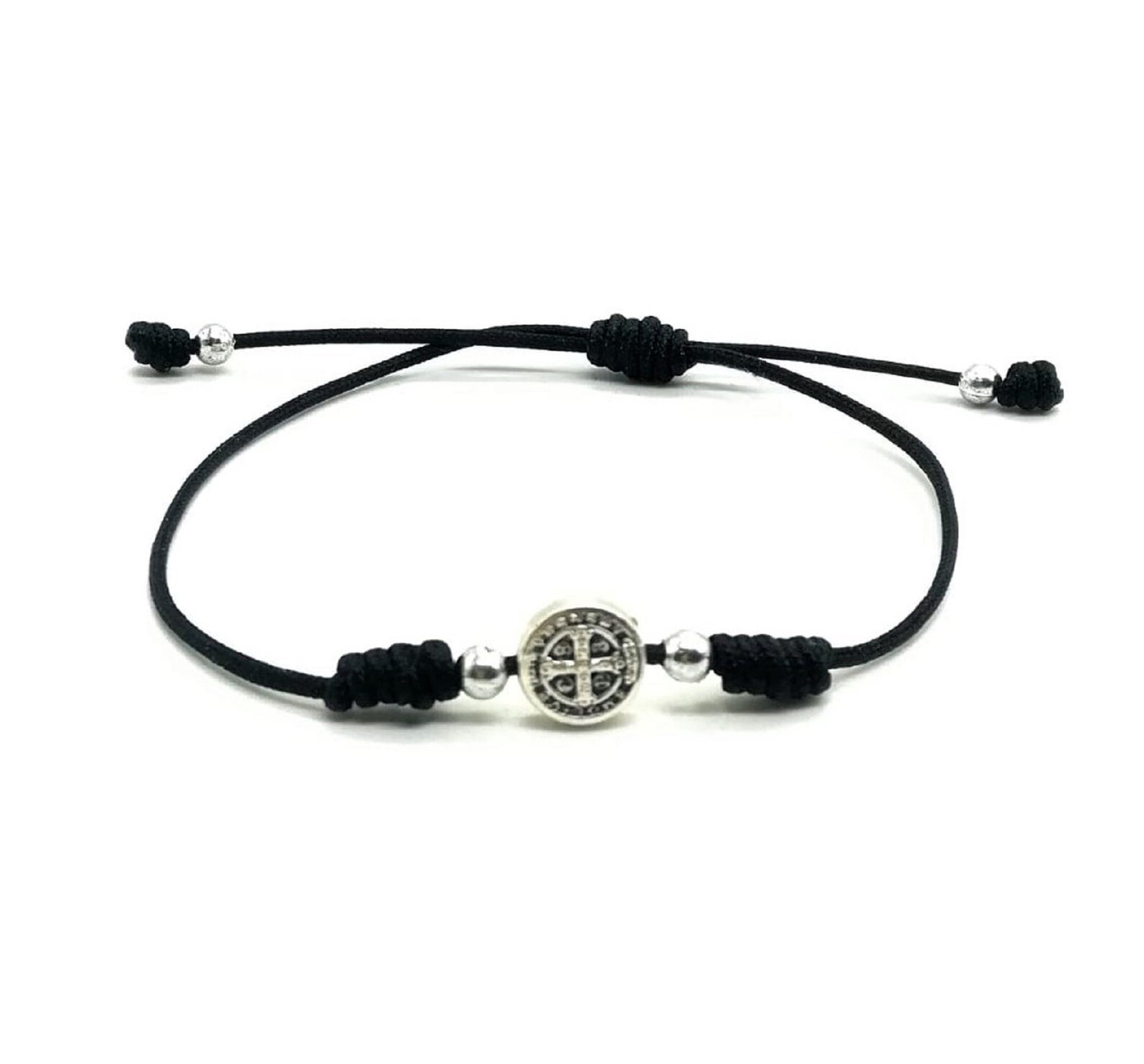 Red Bracelet Simple String Bracelet Catholic Saint Medal - Etsy