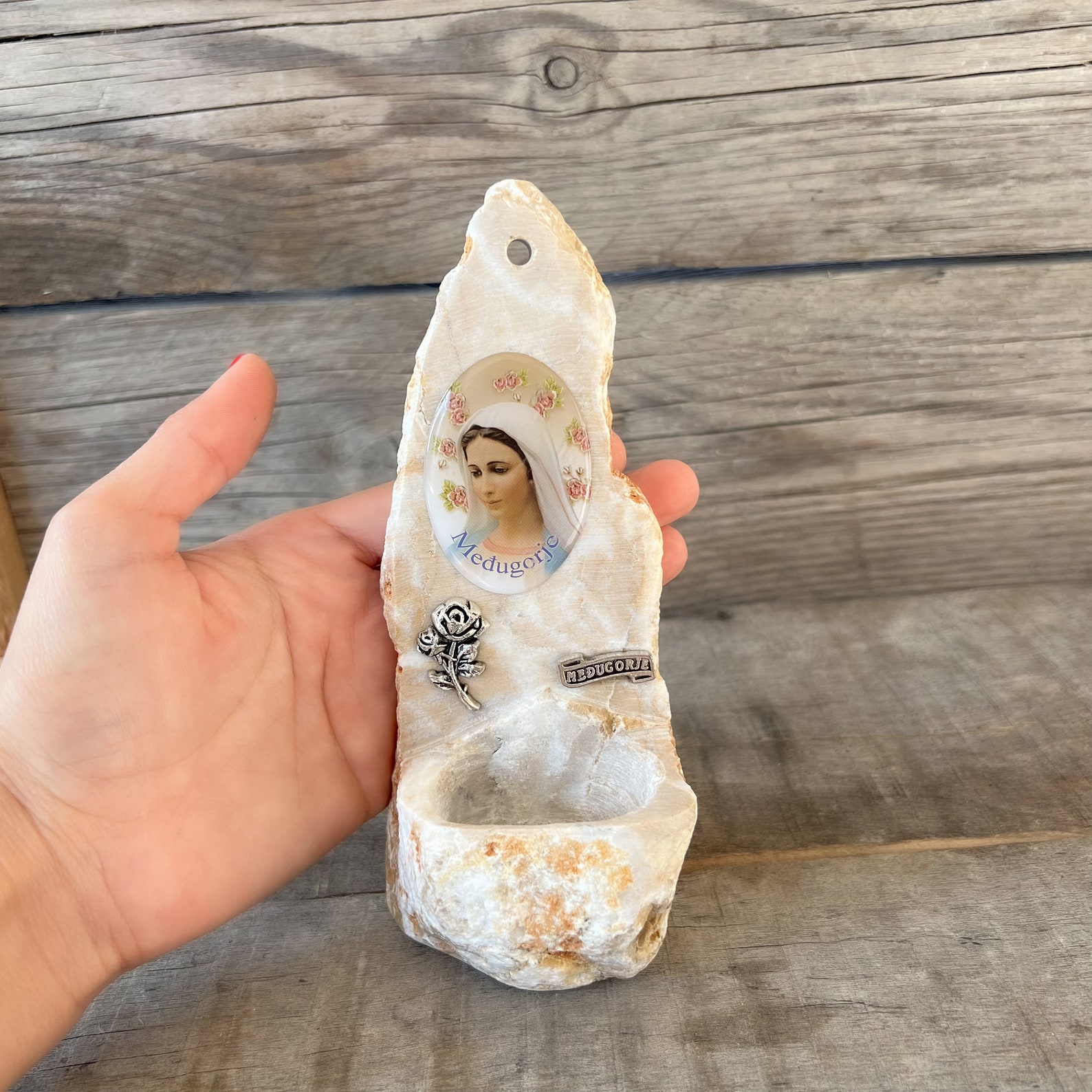 Virgin Mary Catholic Holy Water Font Unique Catholic Gift - Etsy