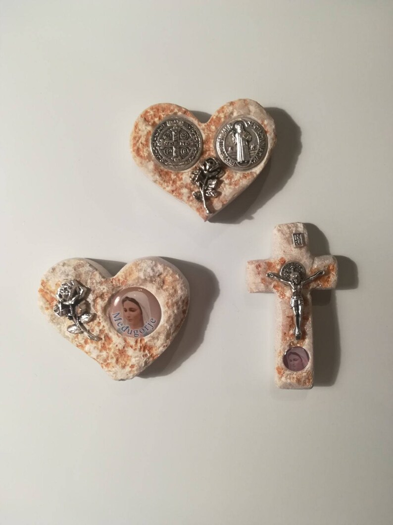 Catholic Magnets Medjugorje Handmade Magnets St Benedict - Etsy