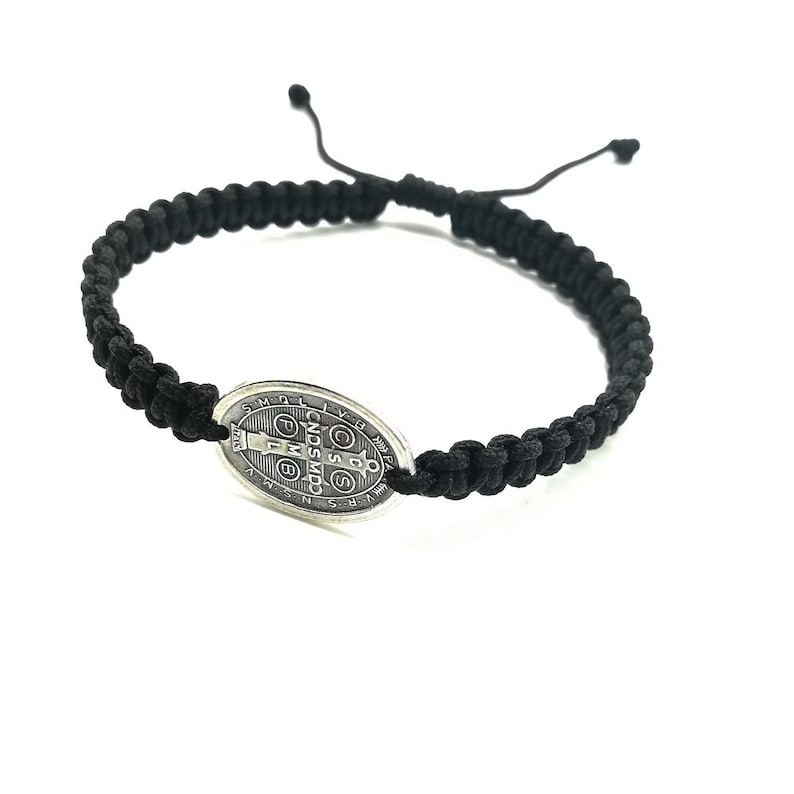 Pulsera católica con medalla de San Benito pulsera de san - Etsy España