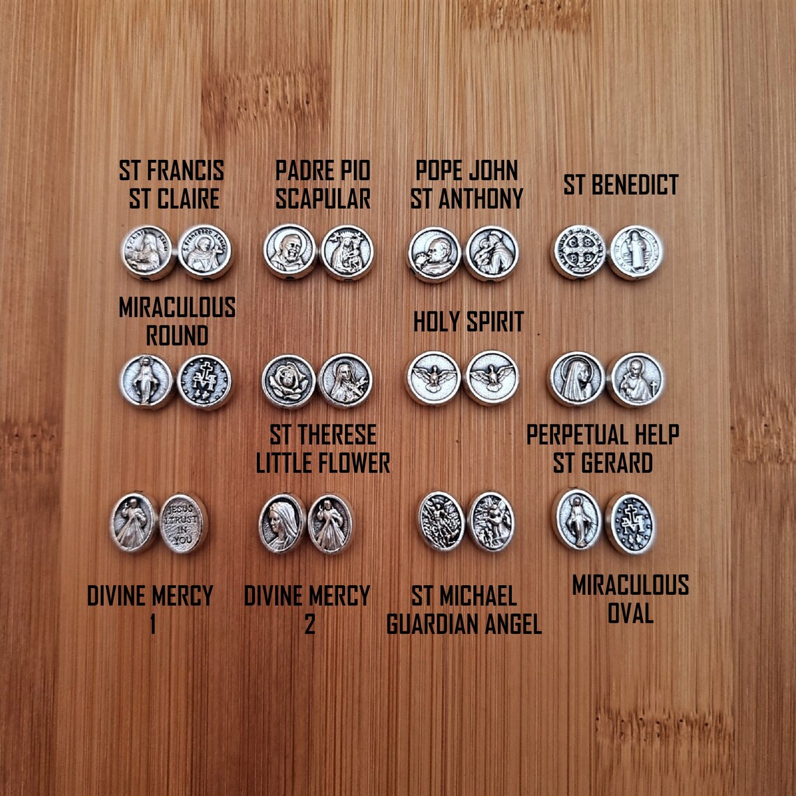 Catholic Charms / Saint Medal Wholesale Rosary Making DIY - Etsy