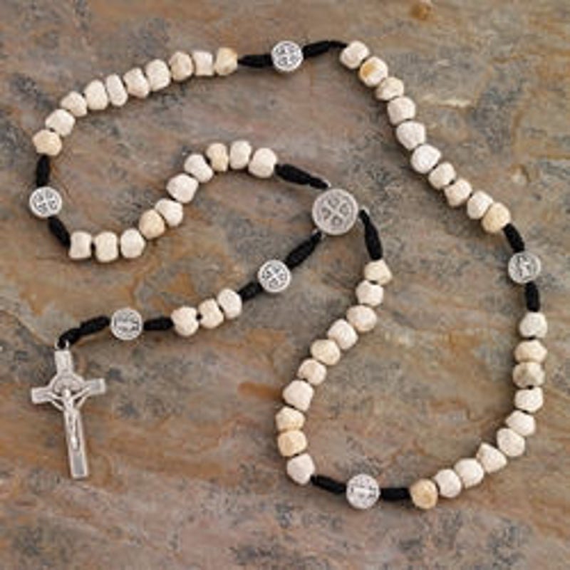 Pink Rosary Gold Stone - Etsy UK