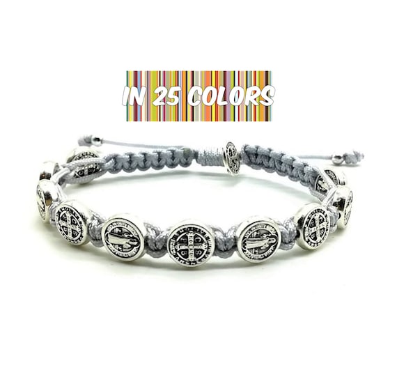 Catholic Charms Bracelet for Women and Men Silver St - Etsy