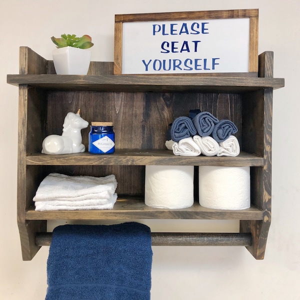 Rustic Towel Bar - Etsy