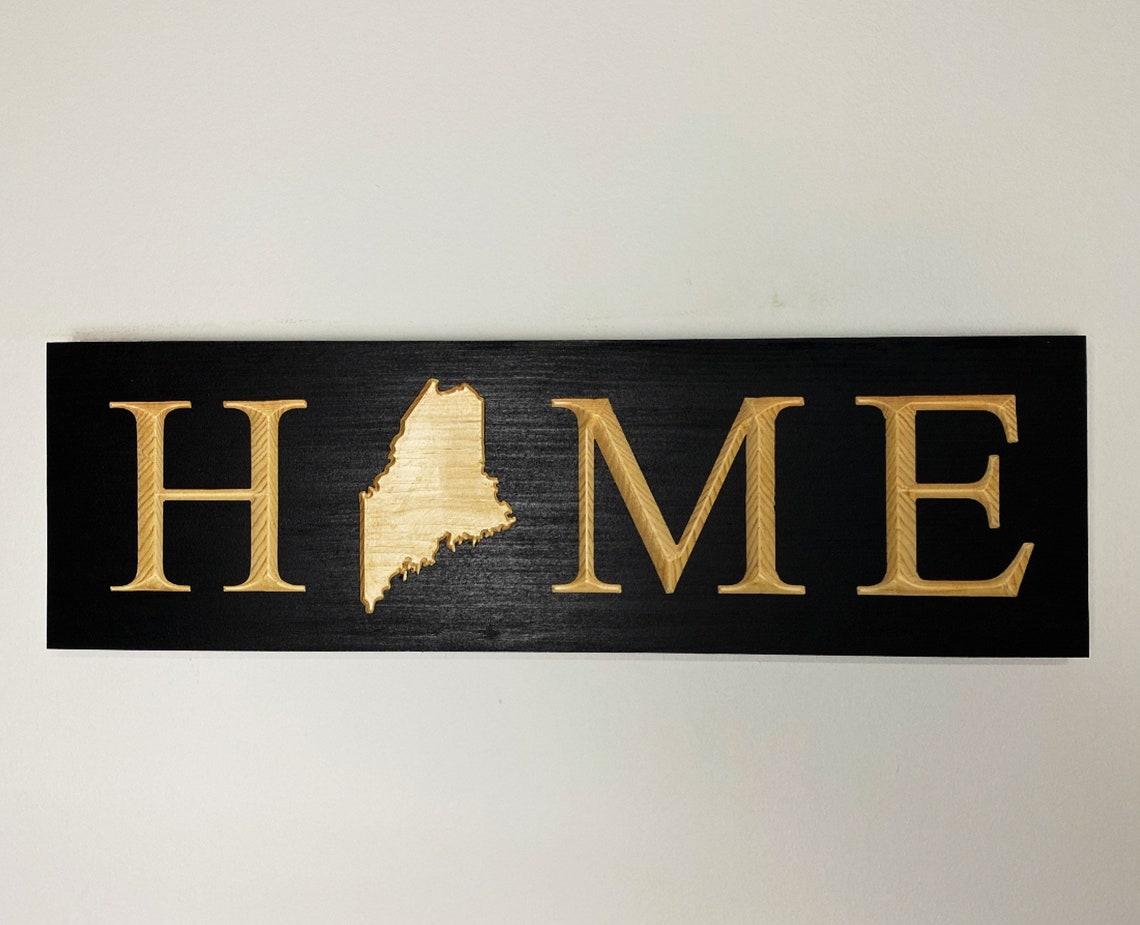 Maine home Sign - Etsy