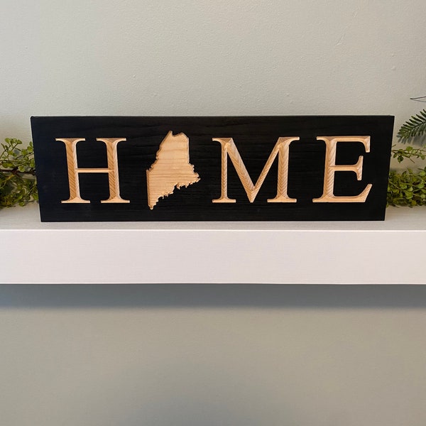 Maine Wood Sign - Etsy