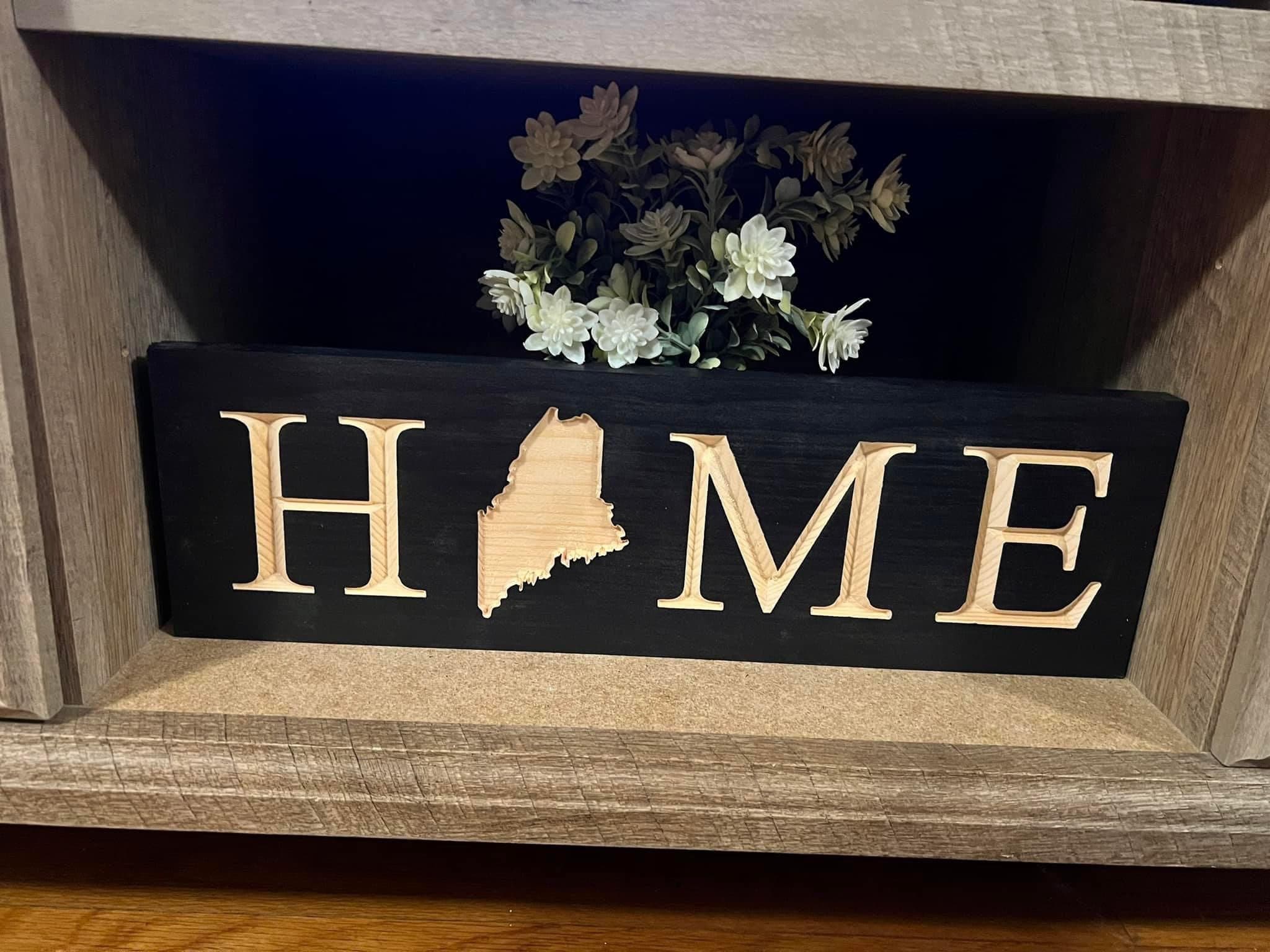 Maine home Sign - Etsy