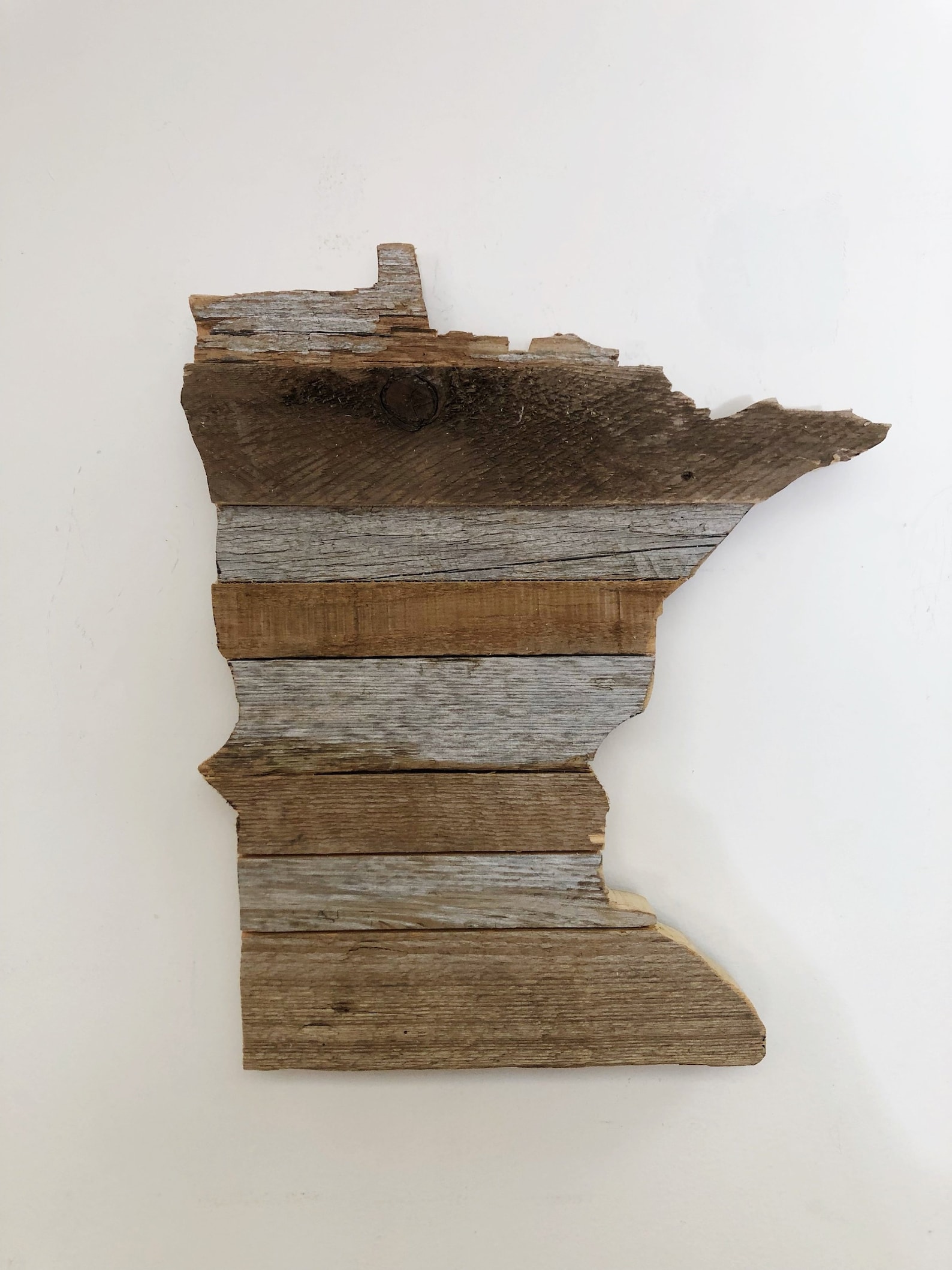 Reclaimed Barn Wood Minnesota Cutout | Etsy
