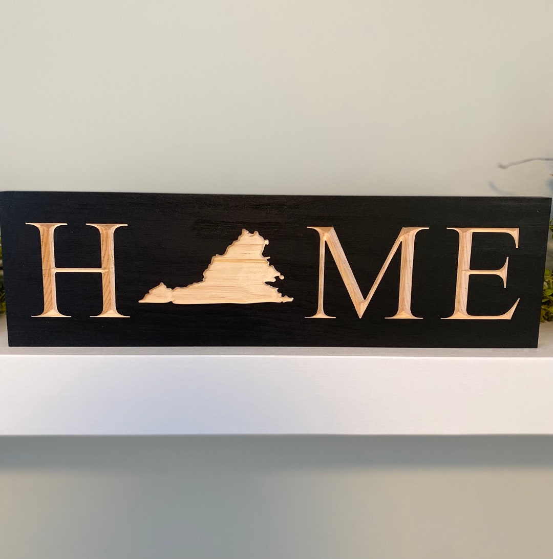 Virginia “home” Sign - Etsy