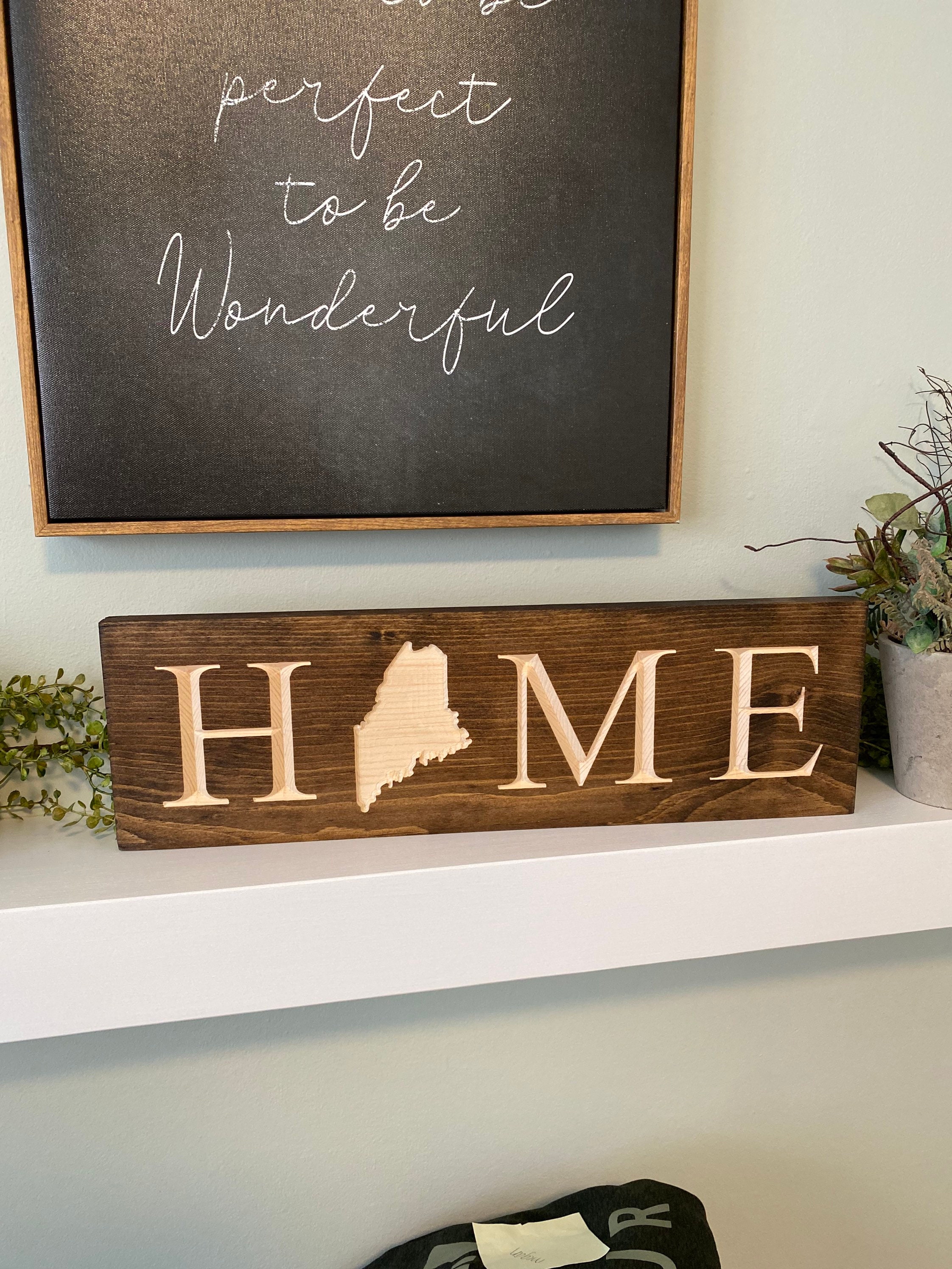 Maine home Sign - Etsy