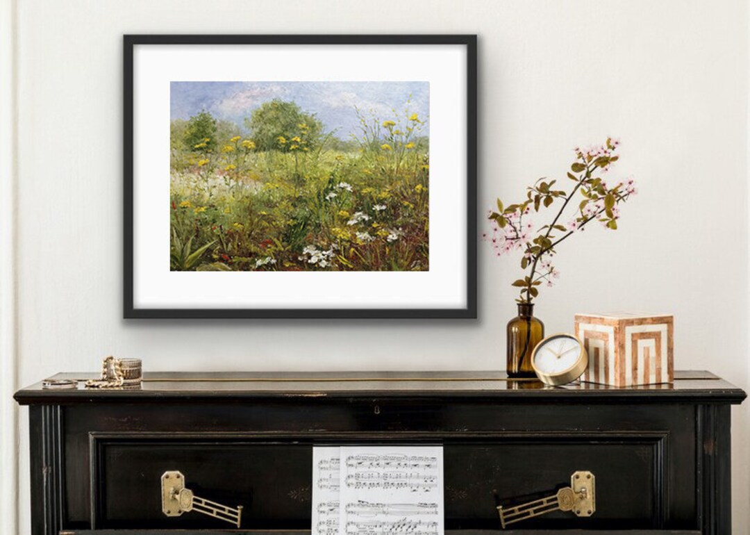Flower Meadow Art Landscape Painting Plein Air Painting - Etsy