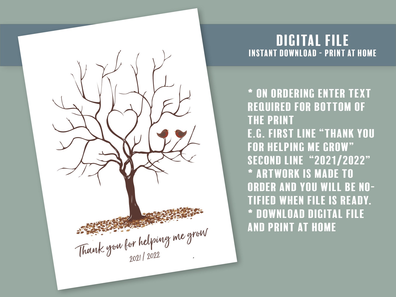 Personalised Fingerprint Family Tree Poster | Personalised Family Tree ...