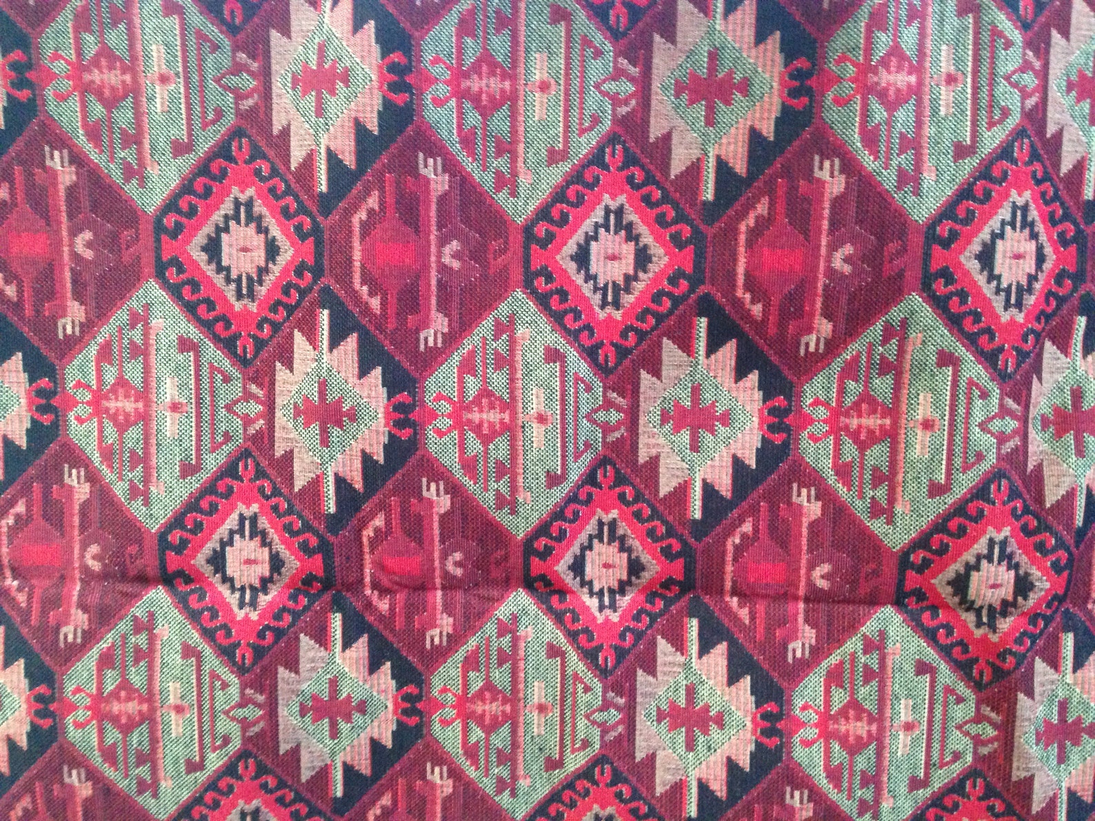 Ethnic Tribal Upholstery Fabric, Double-faced Cloth, Aztec Navajo ...