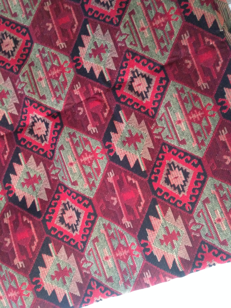 Ethnic Tribal Upholstery Fabric, Double-faced Cloth, Aztec Navajo ...
