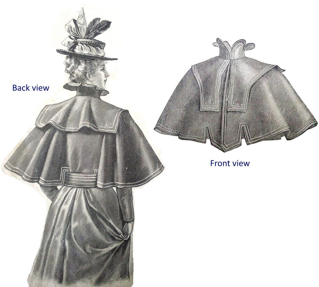 Victorian Era 1890s Cape Sewing Pattern. - Etsy