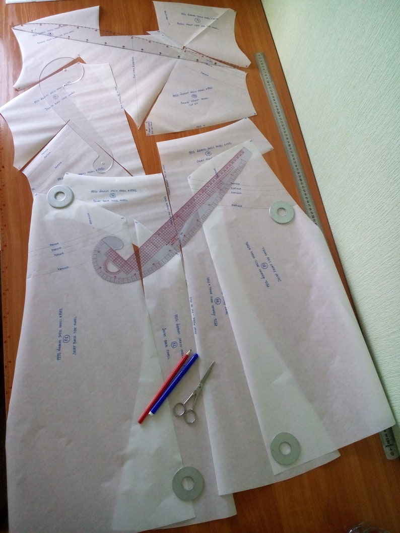 Vintage 102cm/40 Bust Size Early 1930s Art Deco Day - Etsy