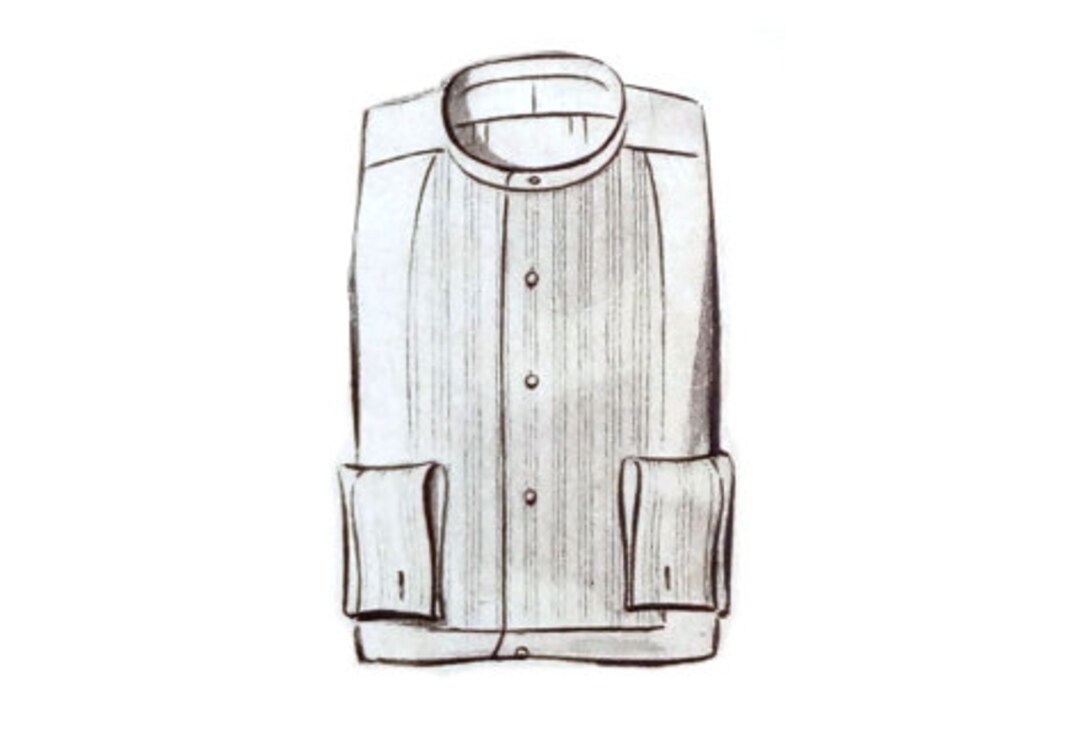 1930s Mens Tuxedo Shirt Sewing Pattern, 41" Chest - Etsy