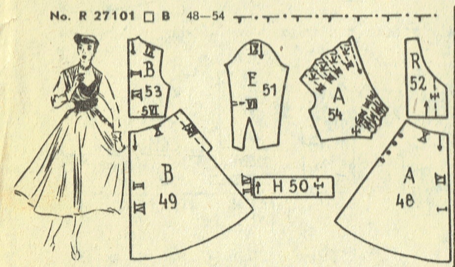 Vintage 92cm/36 Bust Size 1950s Draped Front and Long - Etsy