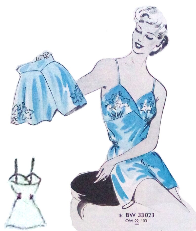 Vintage 92cm/36 Bust Size 1950s Lingerie Slip and Tap | Etsy