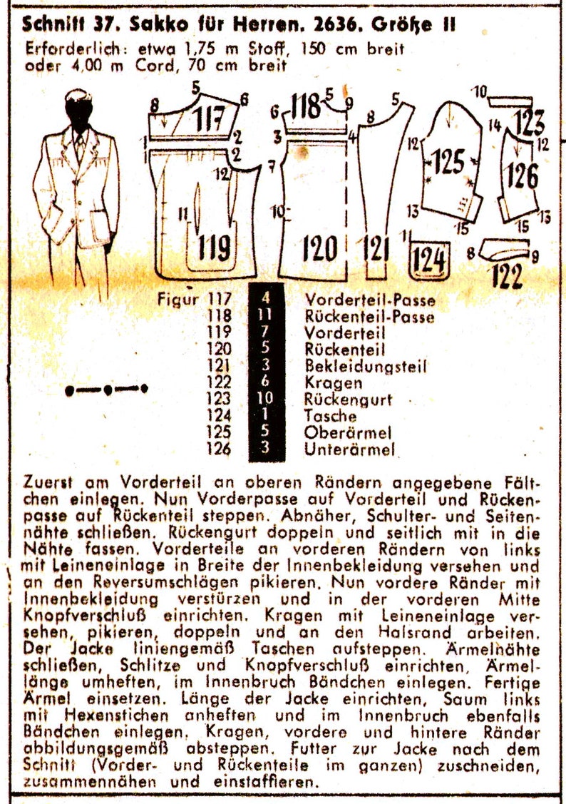 Menswear Vintage 104cm / 41" Chest Size Vintage 1950s Classical ...