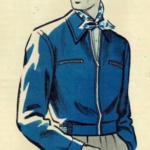 Menswear Vintage 86cm/33” Chest Size 1950s Lumber Jacket / Bomber ...