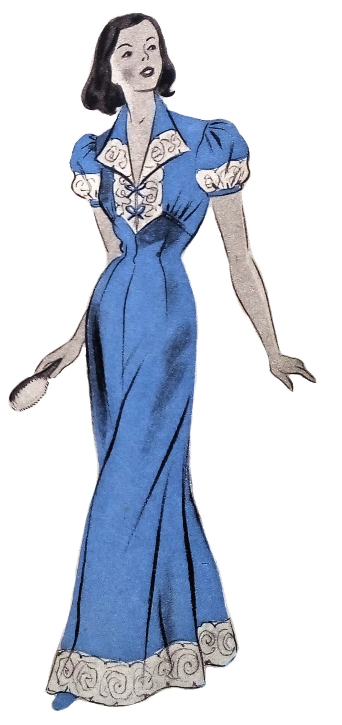 Vintage 104cm/41 Bust Size 1950s Floor Length Short - Etsy